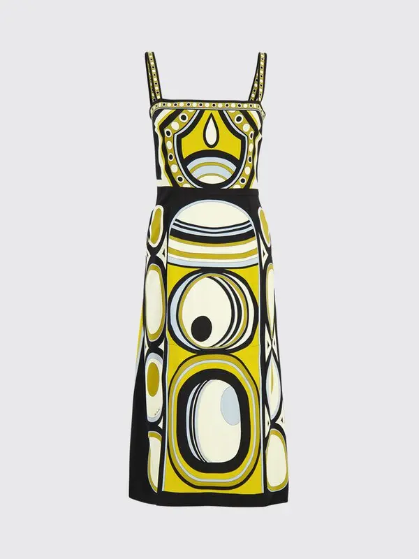 La DoubleJ Buy Me A Martini Ethnic Print Silk Midi Dress