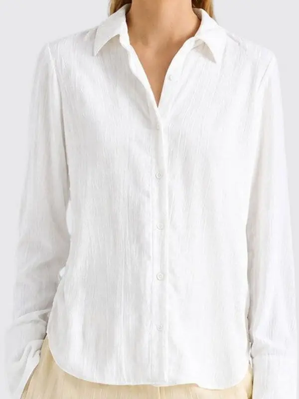 Proenza Schouler Classic Long-sleeve Shirt In Stretch Cotton