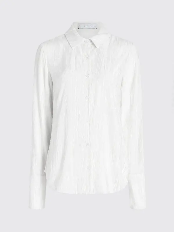 Proenza Schouler Classic Long-sleeve Shirt In Stretch Cotton
