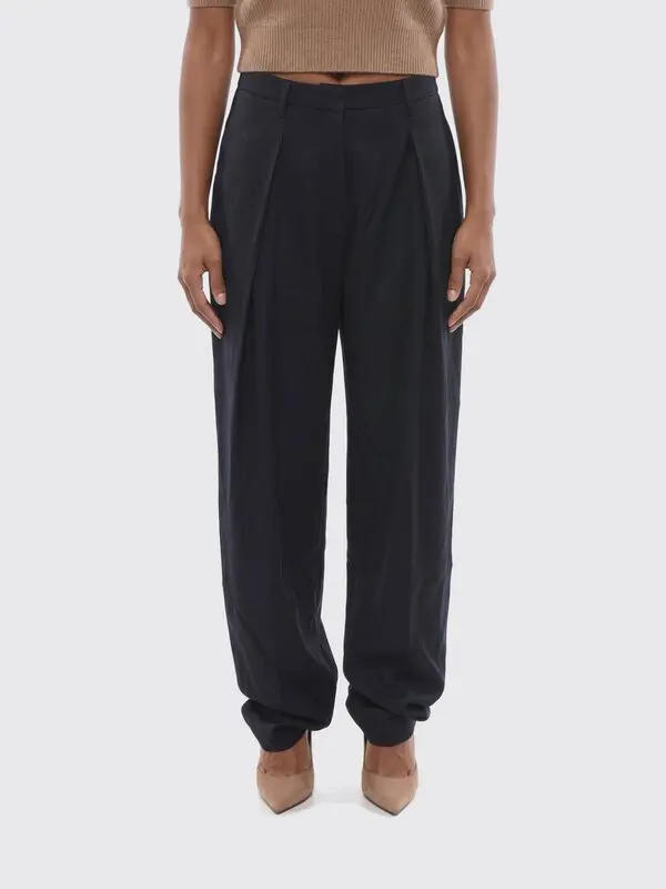 Fabiana Filippi Pleated Wide-leg Crêpe Trousers - Blue