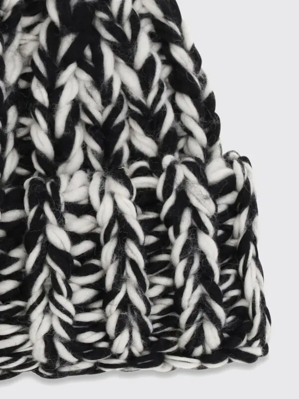 AMI Paris Bicolour Knit Wool Beanie With Cuffed Hem