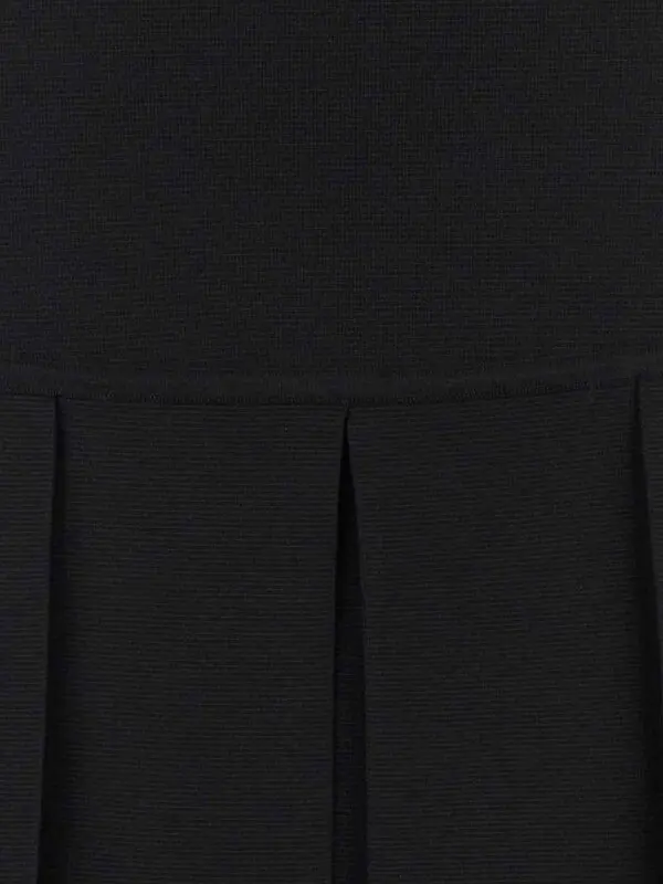 Alaïa High-waisted Pleated Knit Maxi Skirt In Viscose And Silk - Black