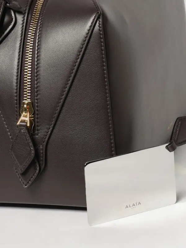 Alaïa Le Bouledogue Smooth Calfskin Leather Shoulder Bag - Brown