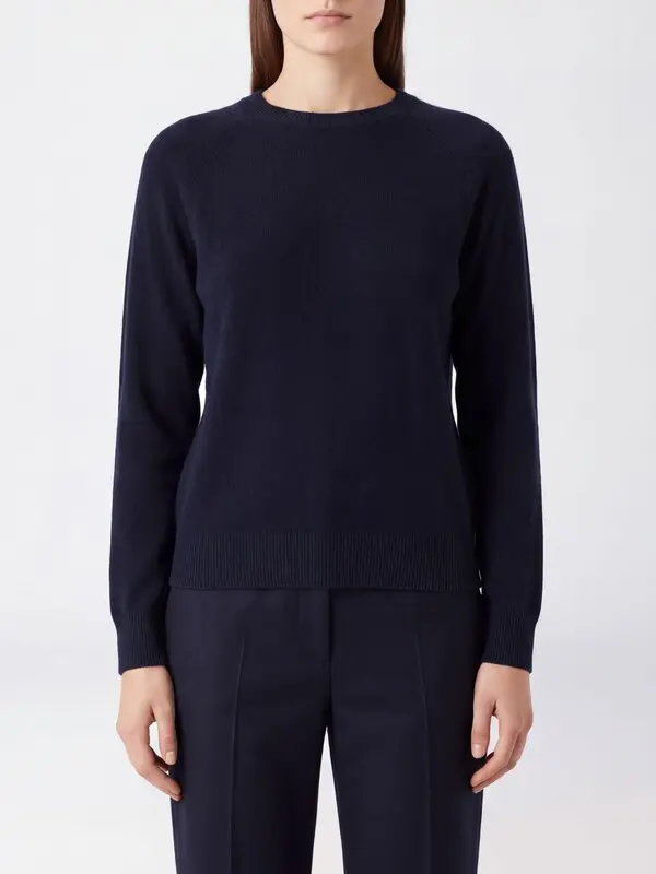 MC2 SAINT BARTH Crewneck Jumper In Pure Cashmere - Blue