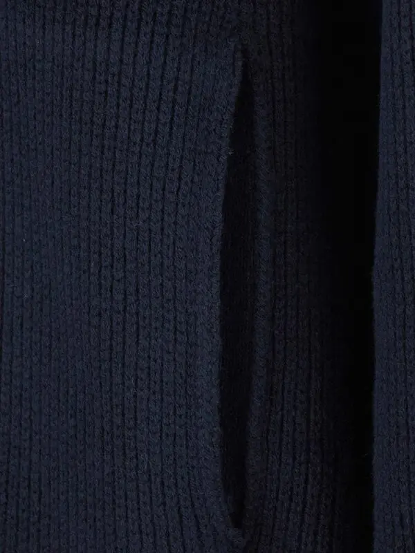 Emporio Armani Turtleneck Zip-up Wool Cardigan