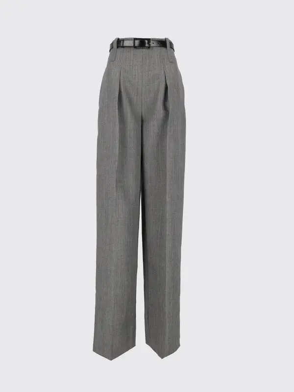 Elisabetta Franchi High-waisted Virgin Wool Palazzo Trousers