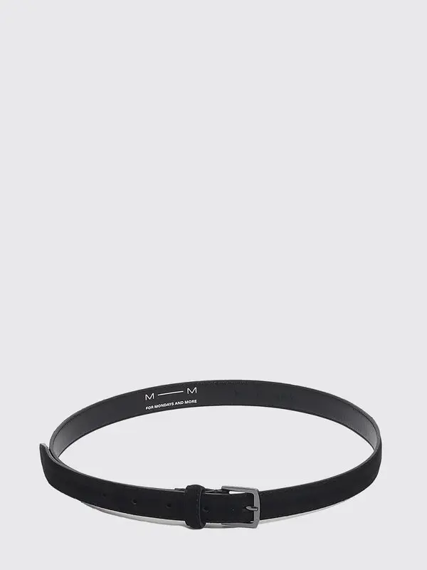 Max Mara Suede Leather Belt With Pin Buckle - Black
