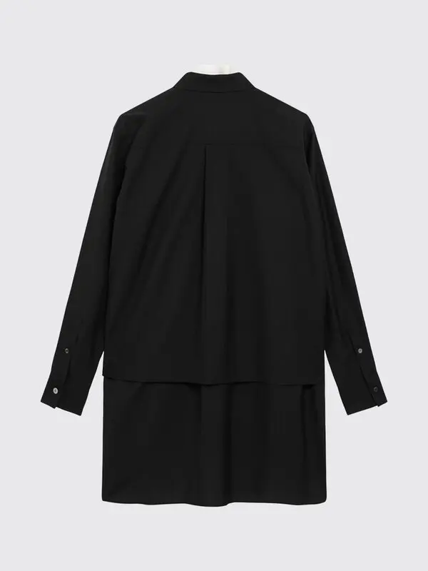 SACAI X CARHARTT WIP Long Crêpe Shirt Dress With Asymmetric Hem