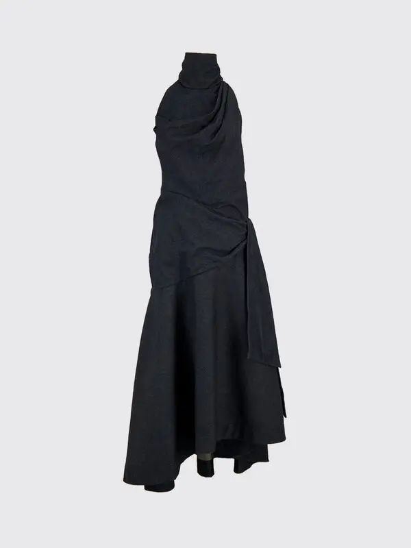 Zimmermann Valiant Asymmetrical Denim Halterneck Midi Dress - Blue