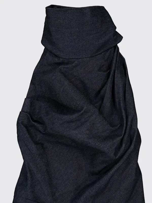 Zimmermann Valiant Asymmetrical Denim Halterneck Midi Dress - Blue