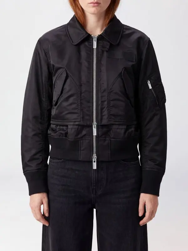 SACAI X CARHARTT WIP Nylon Bomber Jacket With Patch Pockets And Zip Closure