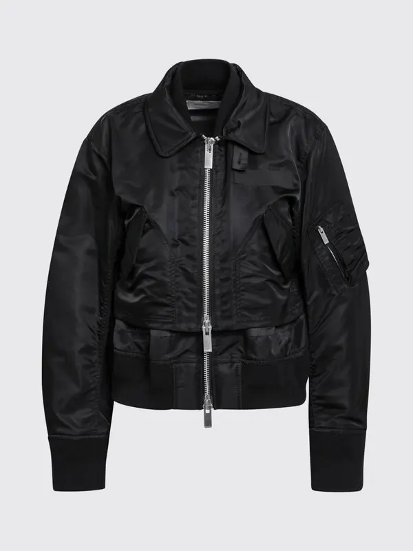 SACAI X CARHARTT WIP Nylon Bomber Jacket With Patch Pockets And Zip Closure