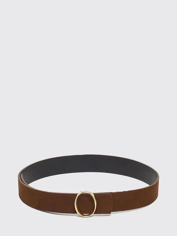 Orciani Reversible Smooth And Suede Leather Belt With Interlocking Buckle - Tobacco