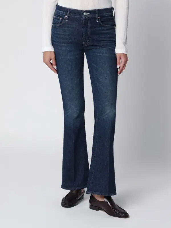 MOTHER Slim Fit Flared Jeans In Mid-rise Cotton With Five Pockets