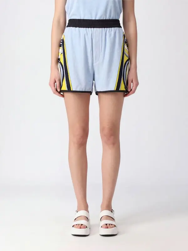 La DoubleJ Ethnic Print Cotton Shorts With Elasticated Waist