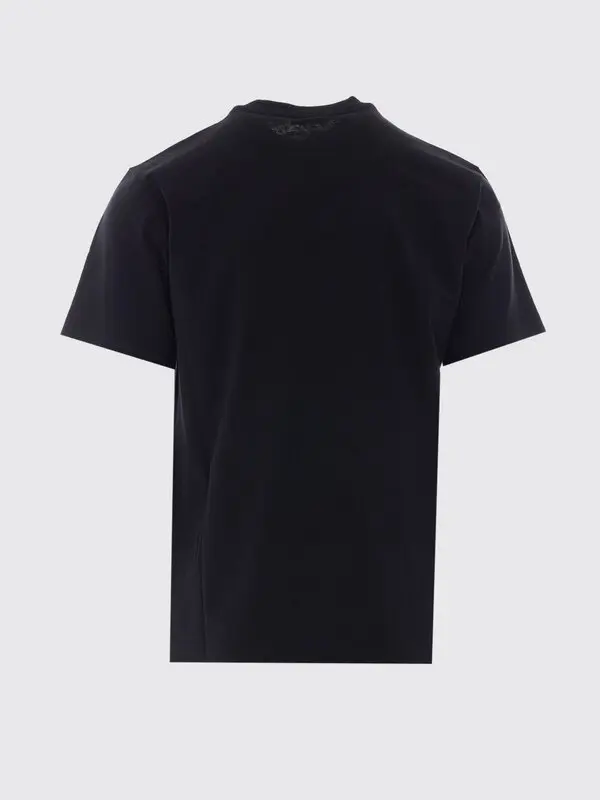 Burberry Cotton T-shirt With Contrast Embroidered Ekd Logo - Black