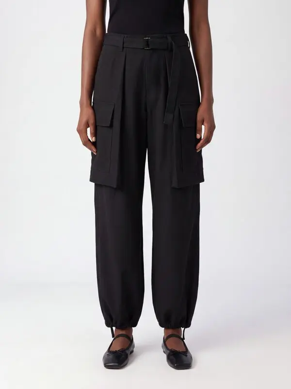 SACAI X CARHARTT WIP Wide Leg Cotton Cargo Trousers With Elasticated Waist