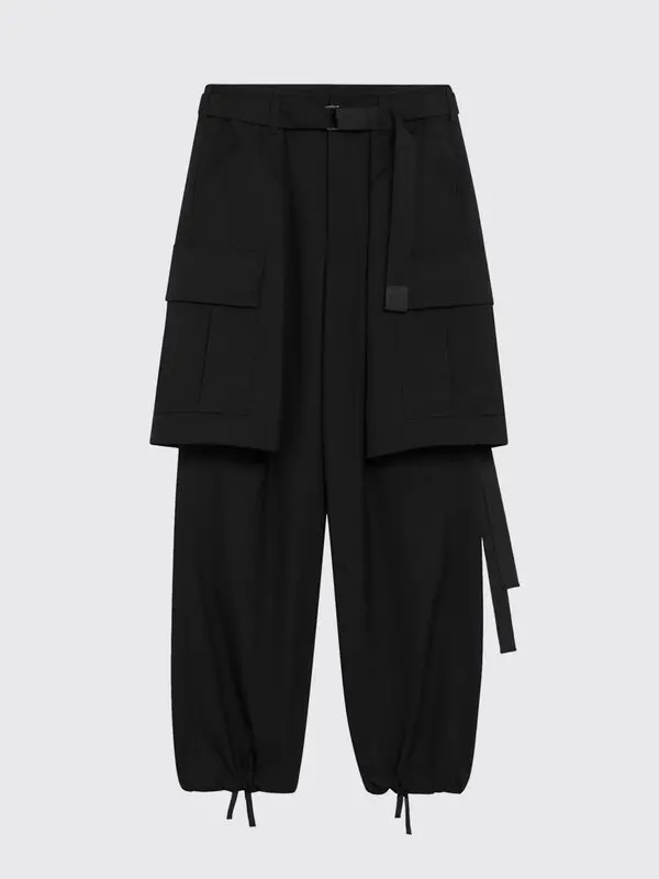 SACAI X CARHARTT WIP Wide Leg Cotton Cargo Trousers With Elasticated Waist