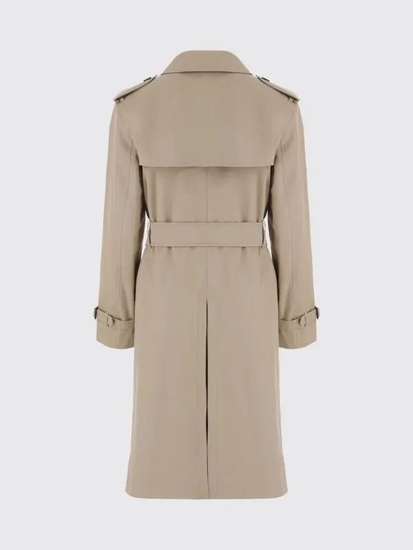 Burberry Long Double-breasted Cotton Trench Coat With Check Lining