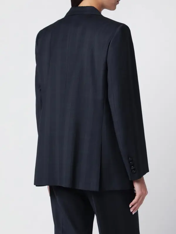 BLAZÉ MILANO Pinstriped Double-breasted Virgin Wool Blazer