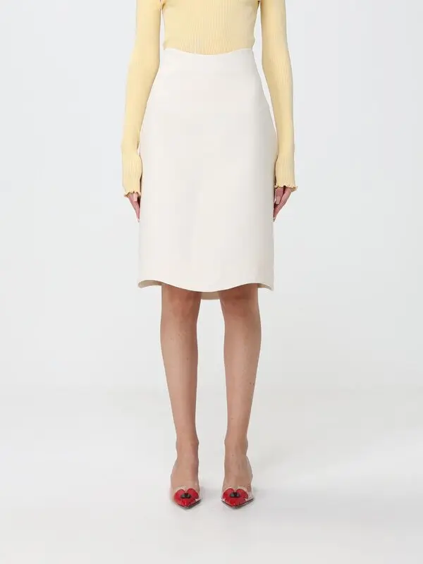 Alaïa High-waisted Pencil Mini Skirt In Cupro With Wavy Hem