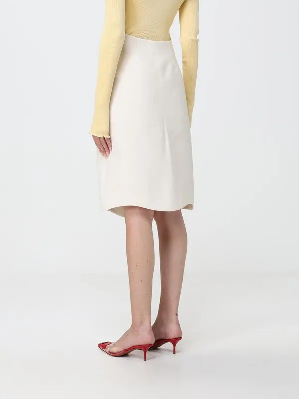 Alaïa High-waisted Pencil Mini Skirt In Cupro With Wavy Hem