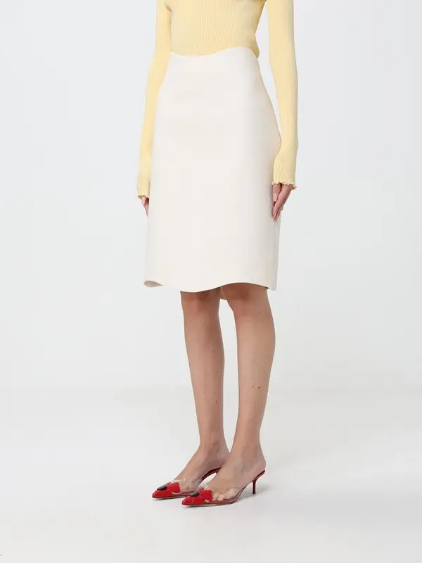 Alaïa High-waisted Pencil Mini Skirt In Cupro With Wavy Hem