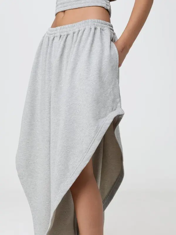 Alaïa Wide-leg Jogging Trousers In Cotton Blend With Cut-outs