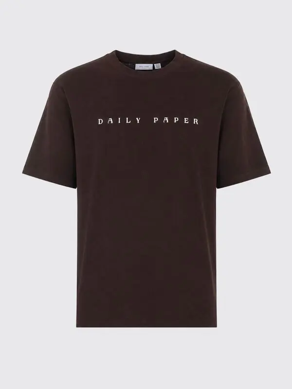 DAILY PAPER Crewneck Cotton T-shirt With Dropped Shoulders And Logo
