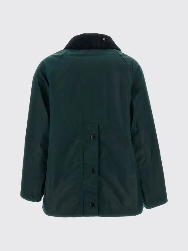 Barbour Spey Waxed Jacket In Cotton With Ribbed Velvet Collar