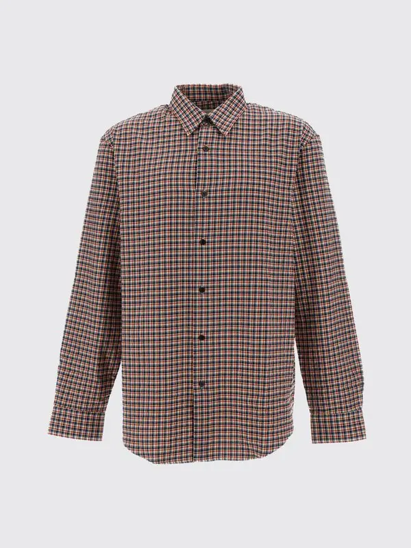 Dries Van Noten Long-sleeved Check Cotton Casual Shirt