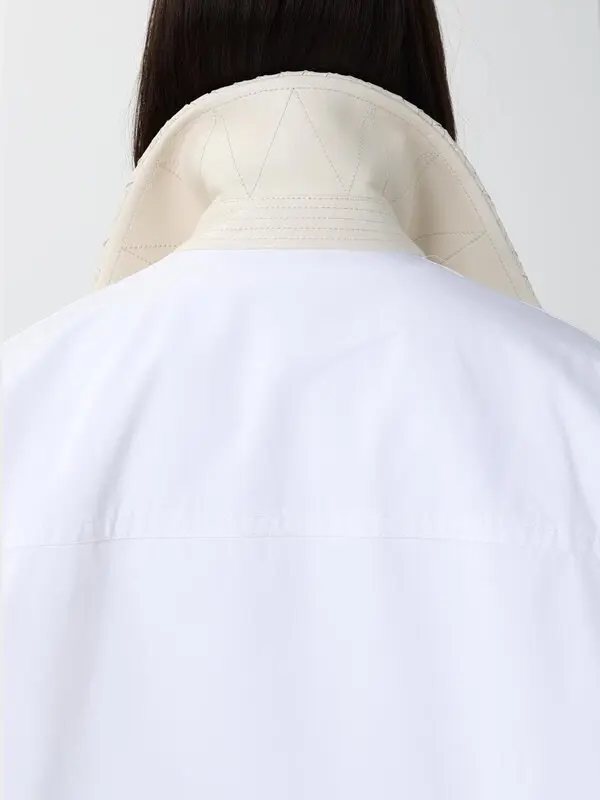 Bottega Veneta Cotton Shirt-style Bomber Jacket With Fur Collar