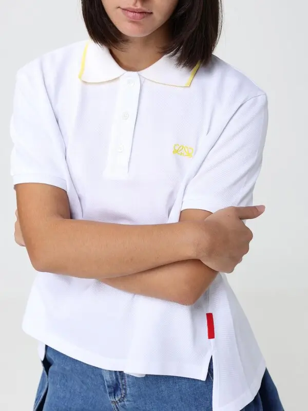 Loewe Cotton Polo Shirt With Contrast Trim And Logo