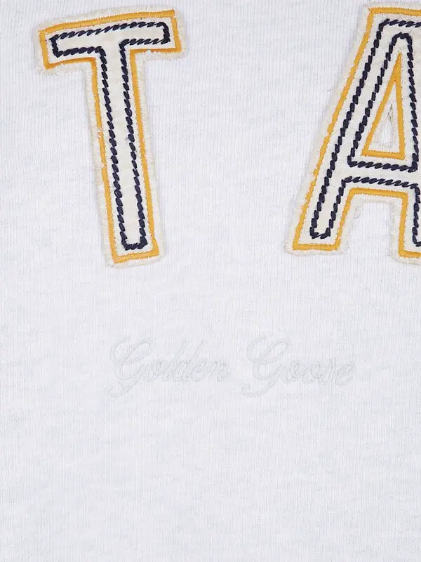 GOLDEN GOOSE Oversized Cotton Sweatshirt With Contrast Logo And Dropped Shoulders