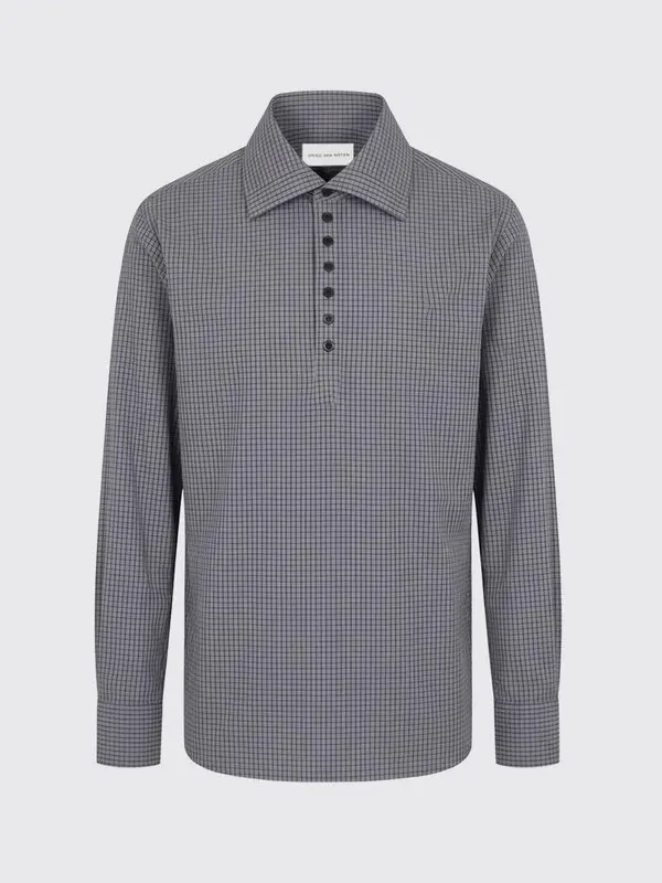 Dries Van Noten Vichy Cotton Shirt With French Collar