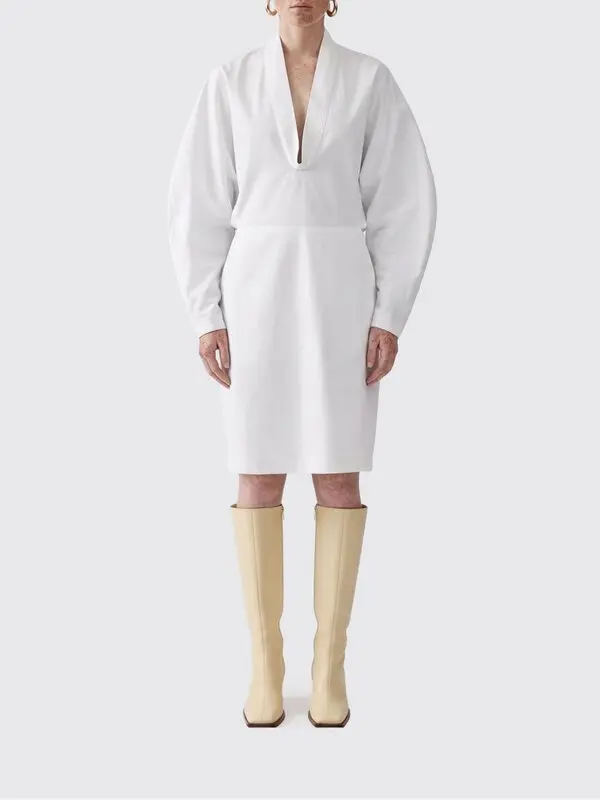Jacquemus Colombe V-neck Cotton Midi Dress