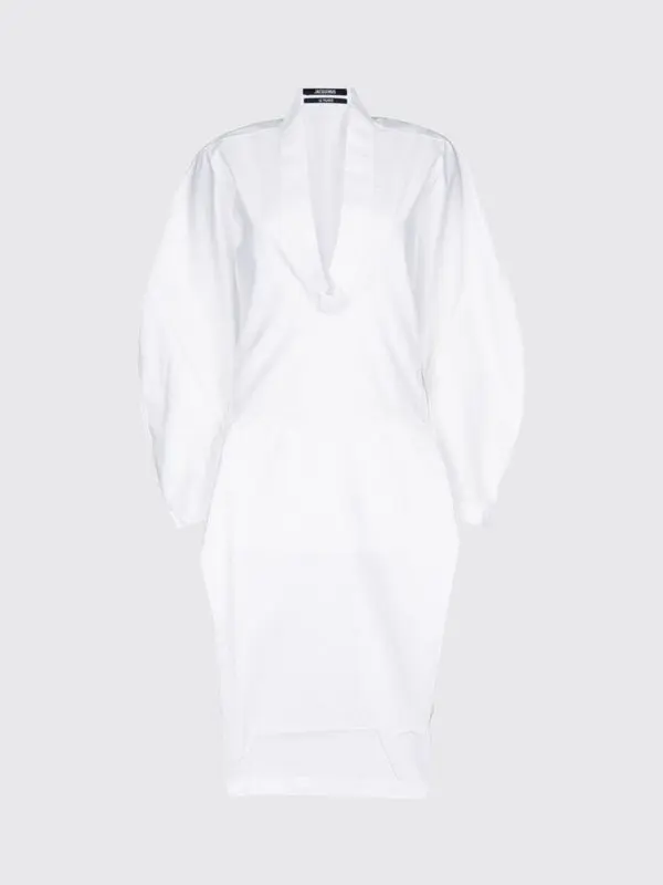 Jacquemus Colombe V-neck Cotton Midi Dress