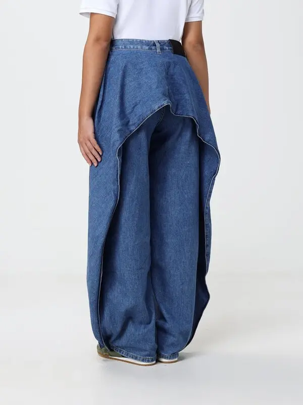 Loewe High-waisted Wide-leg Baggy Jeans In Cotton Denim - Blue