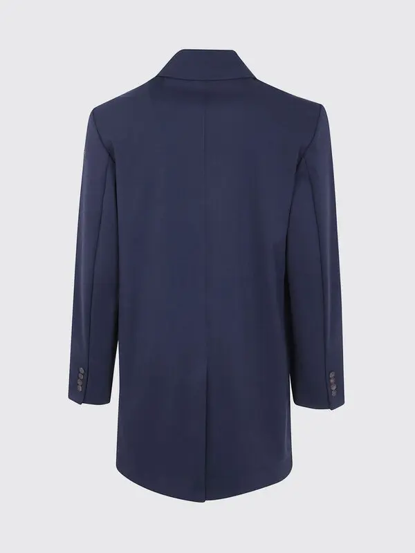 RRD Single-breasted Knee-length Trench Coat In Technical Fabric - Blue