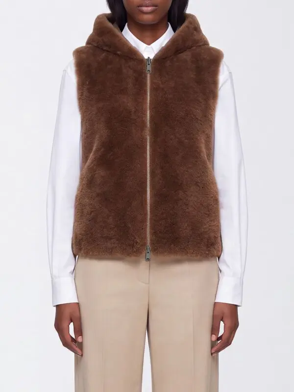 Brunello Cucinelli Hooded Faux Fur Gilet