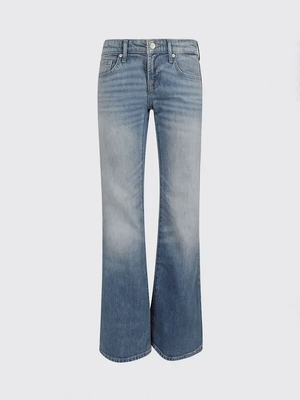 7 For All Mankind Low Flare Mid-rise Flared Jeans In Denim - Blue
