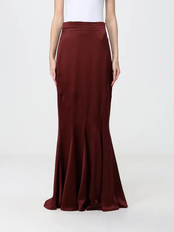 Max Mara High-waisted Pencil Midi Skirt In Silk Crêpe With Train Detail