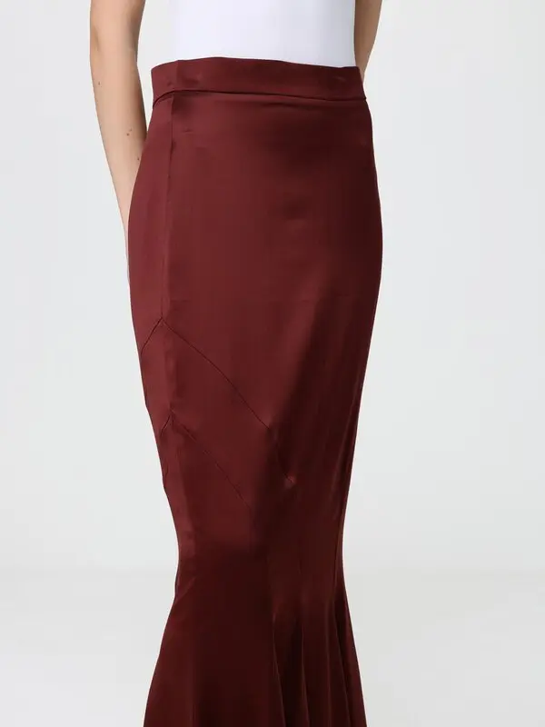Max Mara High-waisted Pencil Midi Skirt In Silk Crêpe With Train Detail