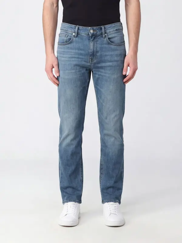 7 For All Mankind Mid-rise Slim-fit Skinny Jeans In Cotton Denim - Gnawed Blue