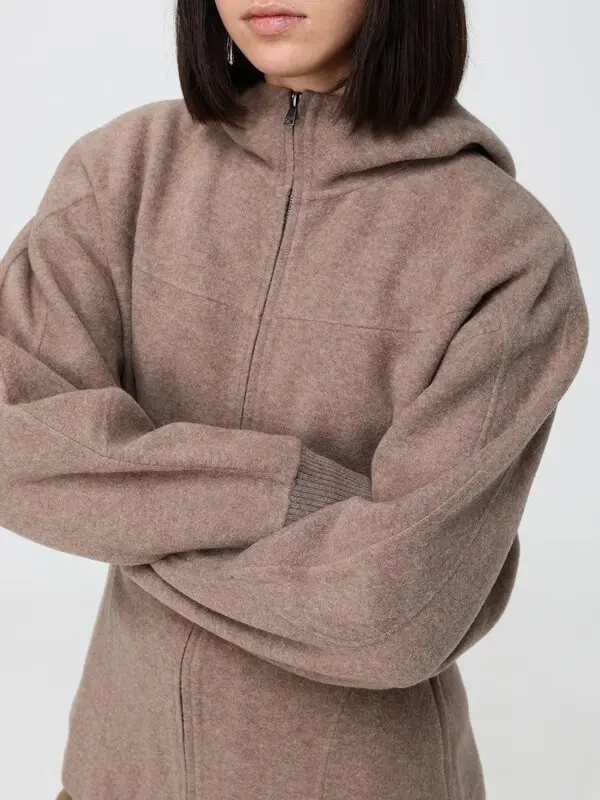 Max Mara Relaxed Fit Knit Hoodie In Wool And Cashmere With Zip Closure