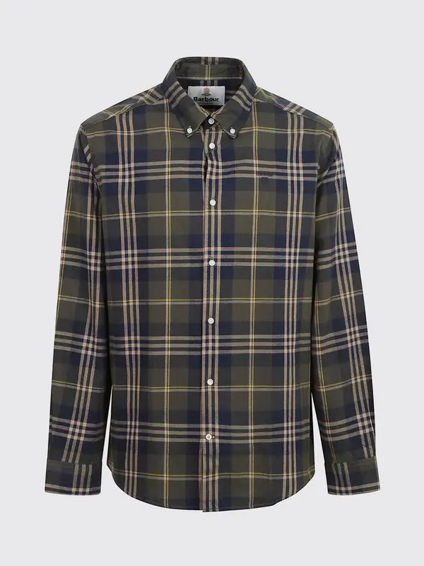 Barbour Long-sleeved Tartan Cotton Shirt With Button-down Collar