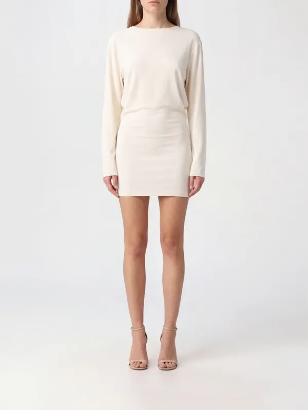 Jacquemus Long-sleeved Mistral Sheath Mini Dress In Jersey With Crew Neck
