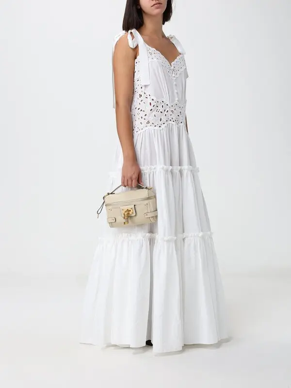 Chloé Off-the-shoulder Maxi Dress In Broderie Anglaise With Asymmetric Hem