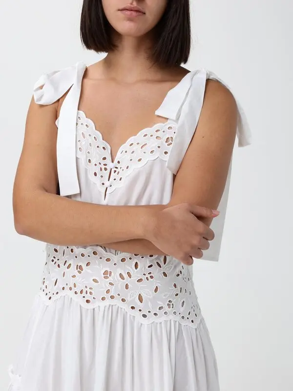 Chloé Off-the-shoulder Maxi Dress In Broderie Anglaise With Asymmetric Hem