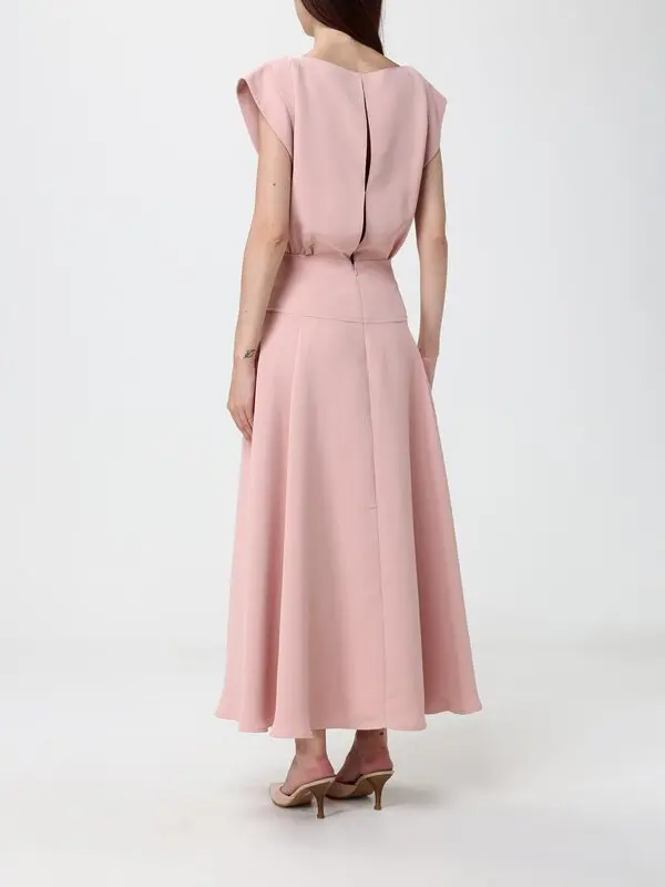 Karl Lagerfeld Sleeveless A-line Crêpe Midi Dress For Ceremonies And Cocktails